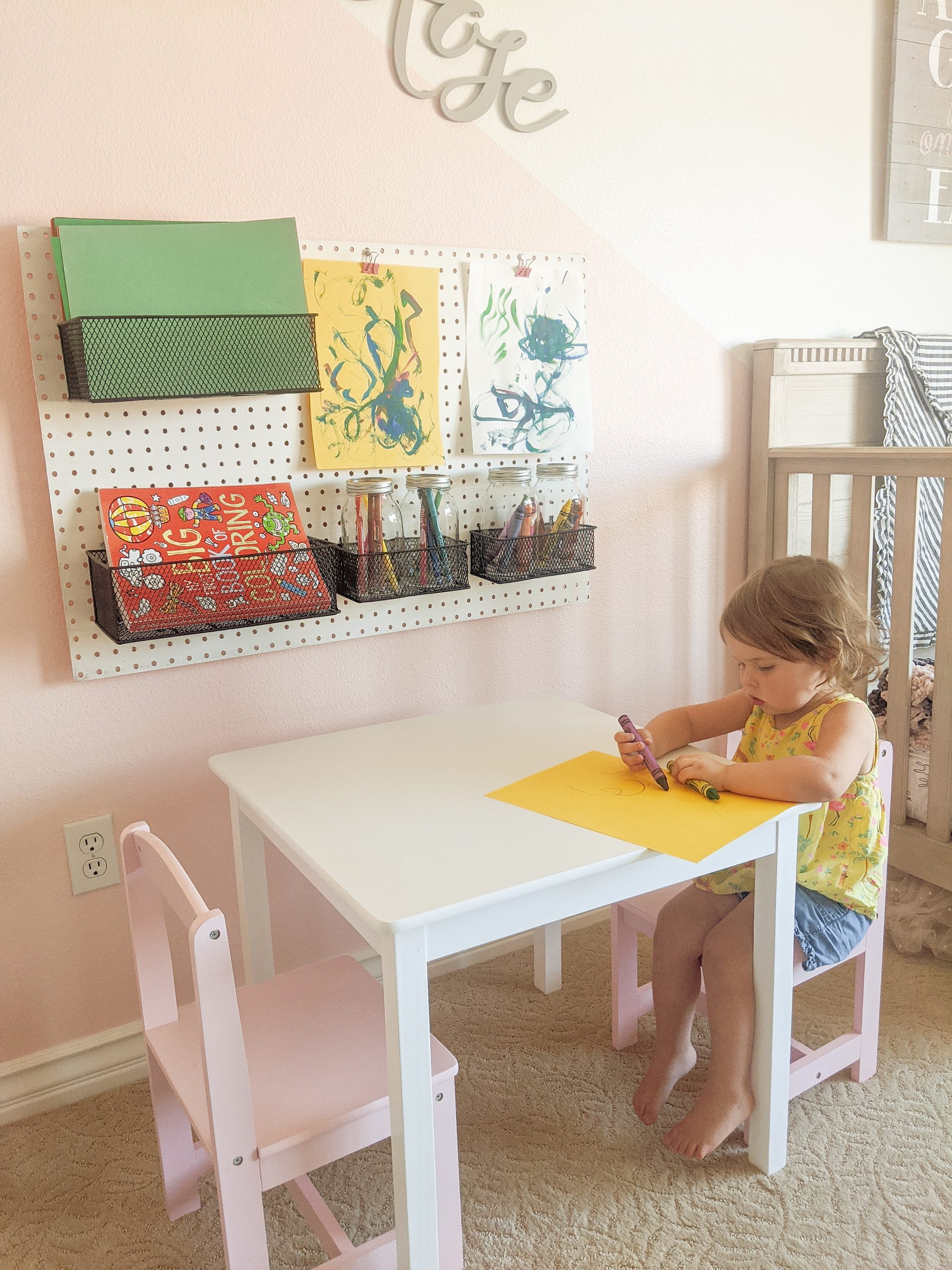 Pegboard Coloring Station – Crazy Little Life